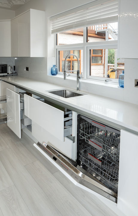 Gloss White Porter Kitchen | Real Projects | Second Nature | Real Projects